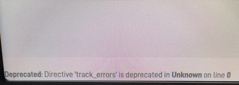 Como Remover A Mensagem Deprecated Directive Trackerrors Is Deprecated In Unknown On Line 0 